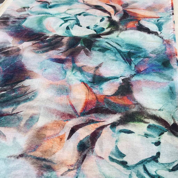 Abstract Rose Buds Scarf – My Posh Shop