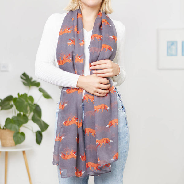 Fox Print Scarf – My Posh Shop